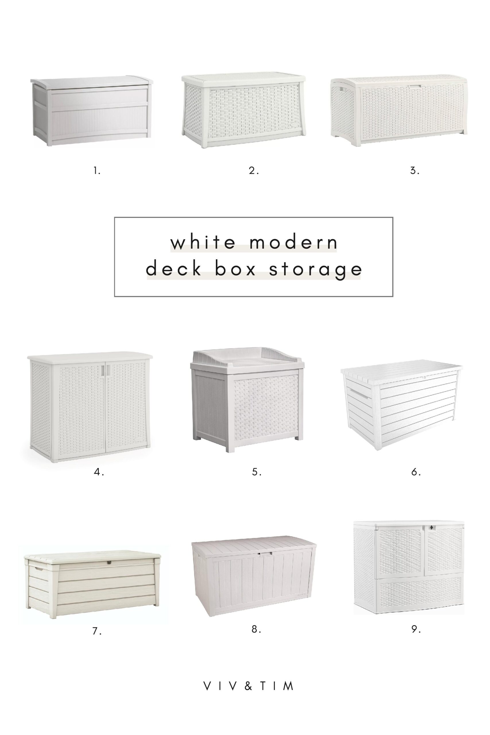 Modern Deck Boxes for Outdoor Storage - VIV & TIM