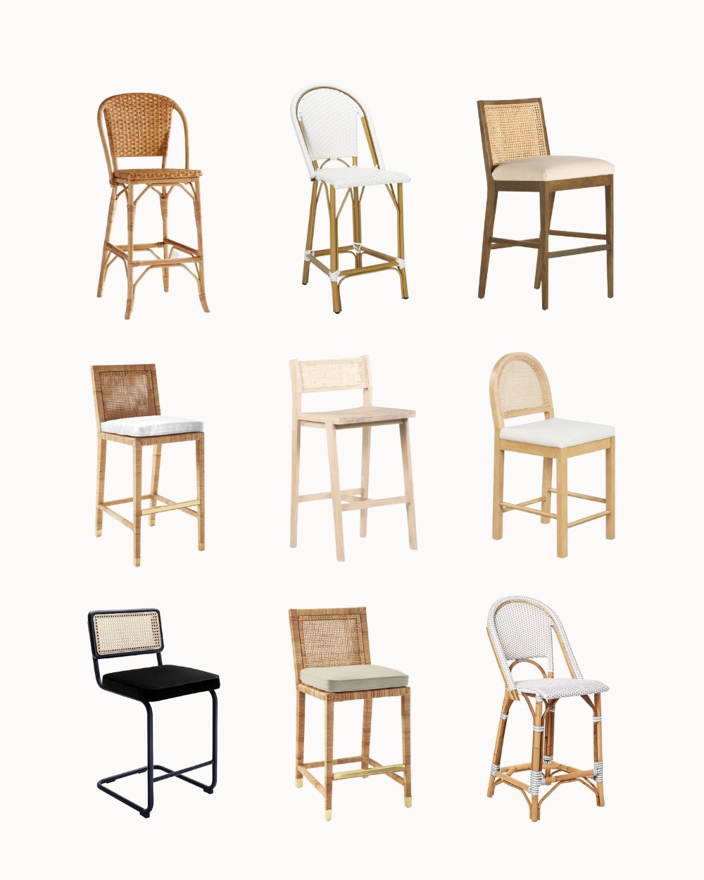 11 Prettiest Rattan Bar Stools to Complete Your Kitchen - VIV & TIM