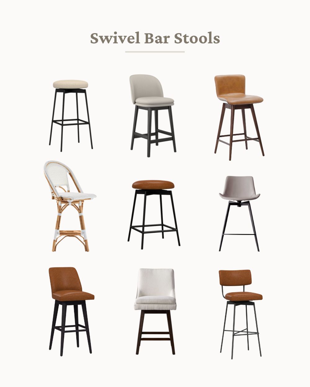 15 Best Swivel Bar Stools for Your Kitchen Island (2024) - VIV & TIM